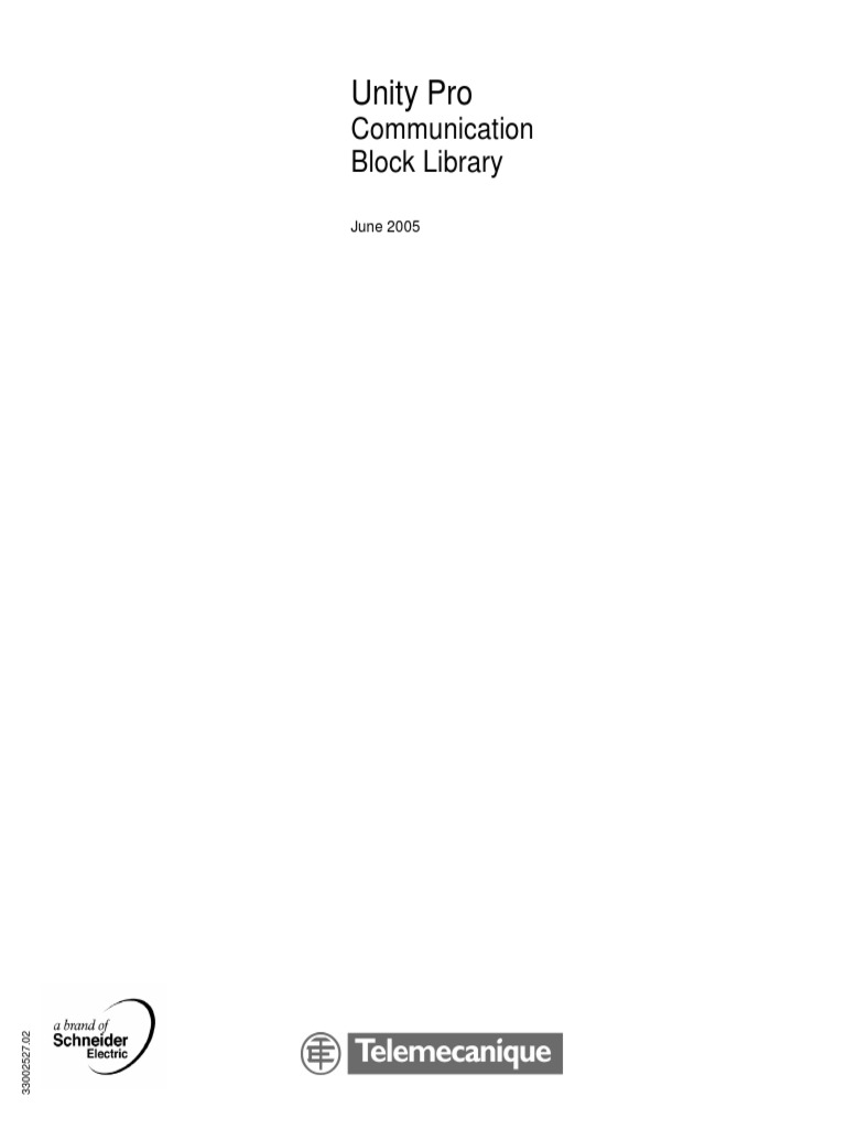Unity Pro: Communication Block Library | PDF | Parameter (Computer Programming) | Subroutine