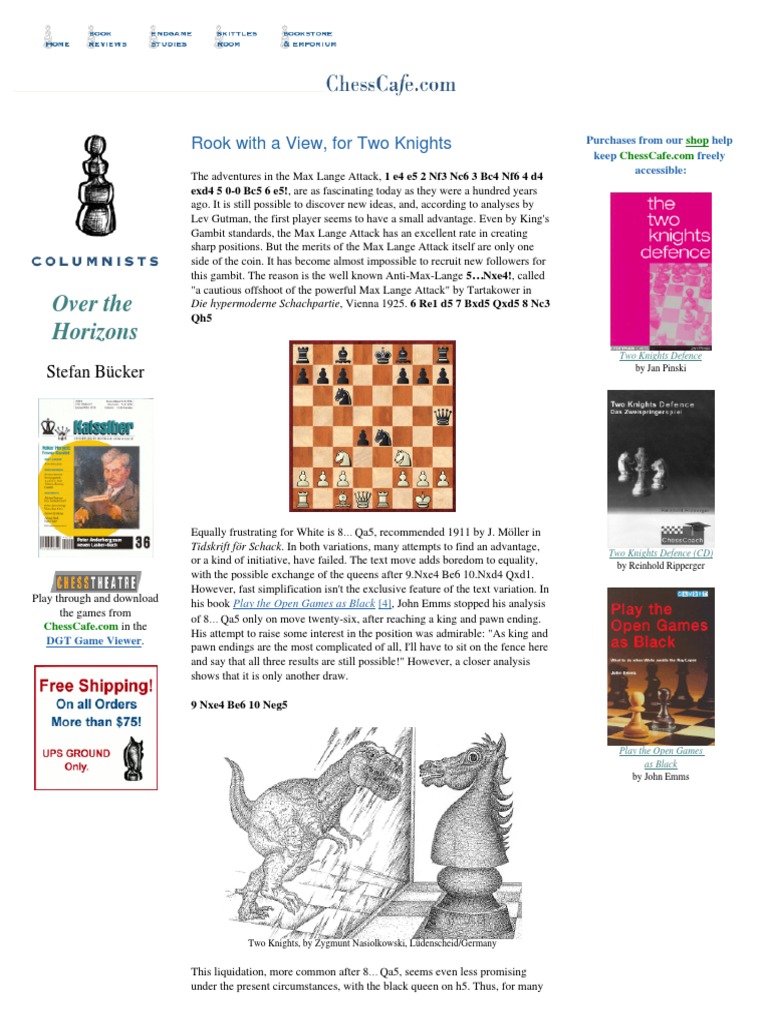 Over The Horizons: Rook With A View, For Two Knights | PDF | Chess ...