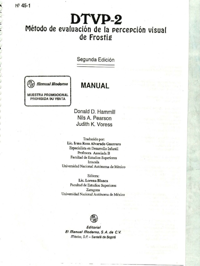 DTVP-2 Sinopsis Manual PDF | PDF