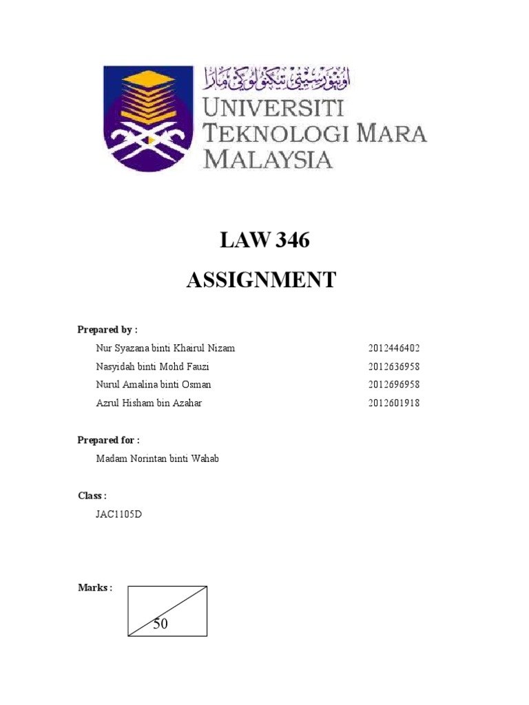Complete Assignment Law | PDF | Business