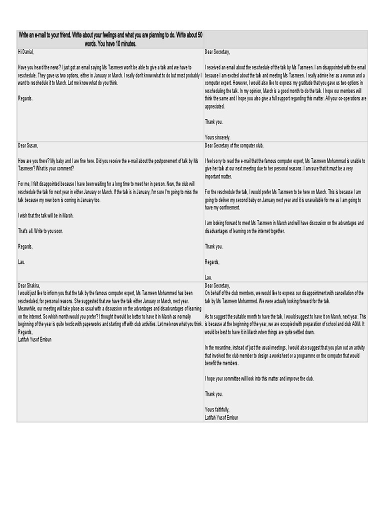 Writing Part 4 - Online Task 3 (Responses) - Form Responses PDF | PDF ...