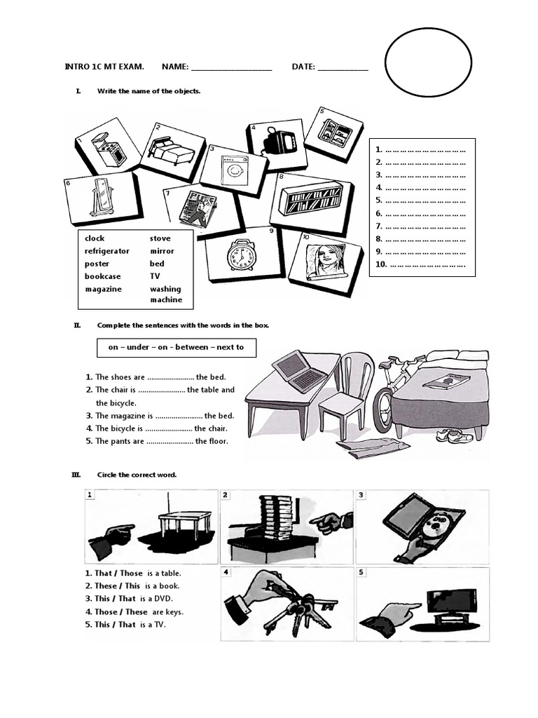 I. Write The Name of The Objects | PDF