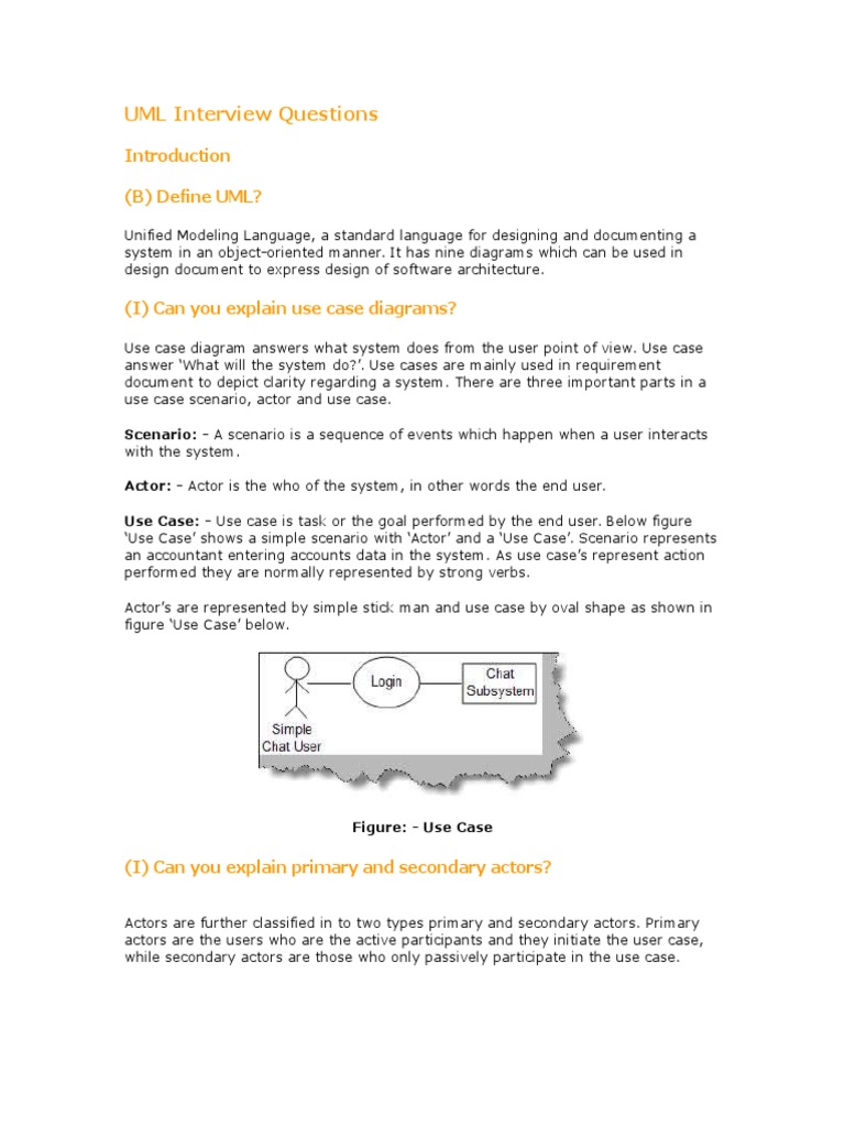 UML Interview Questions | PDF | Class (Computer Programming) | Use Case