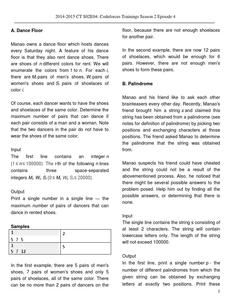 Codeforces Trainings S02e04 Pdf String Computer Science Algorithms