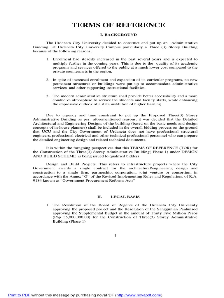 Ucu Terms of Reference | PDF
