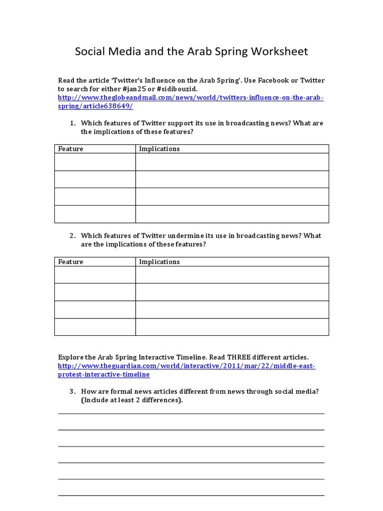 Social Media's Role in Arab Spring | PDF