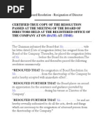 Board Resolution For Share Transfer | PDF