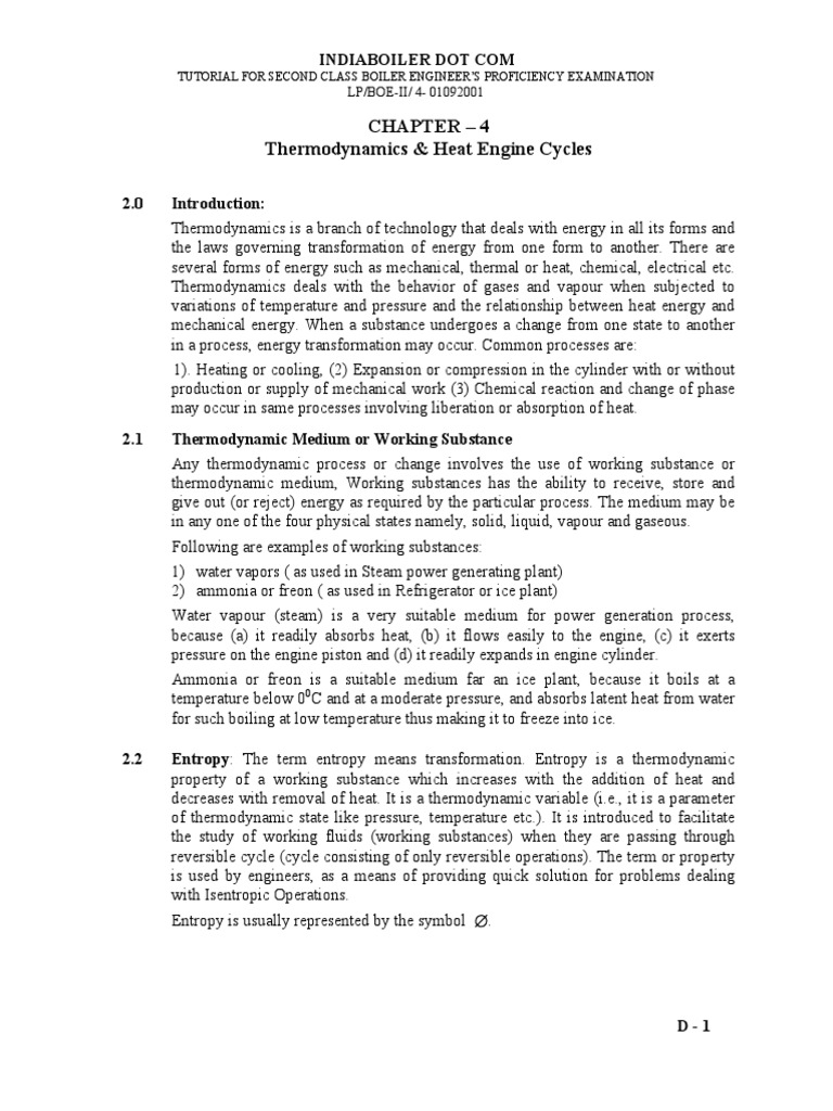 CH-4 Thermodynamics Heat Engine Cycles | PDF | Steam Engine | Steam