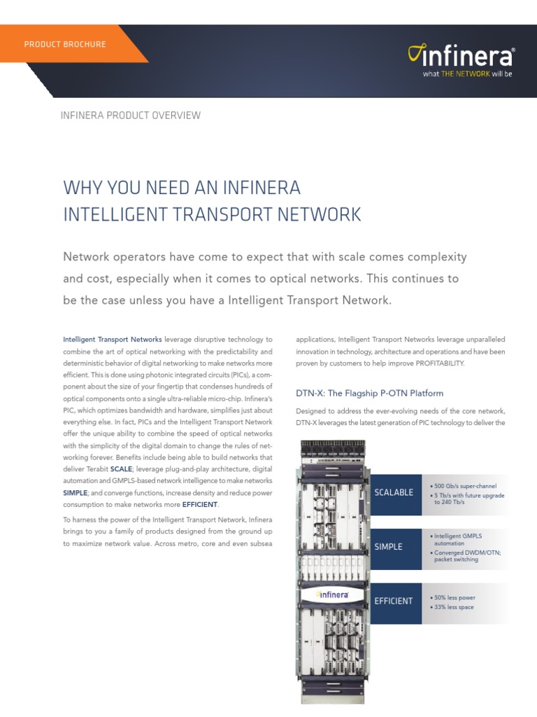 Infinera Product Brochure | PDF | Cloud Computing | Electronics
