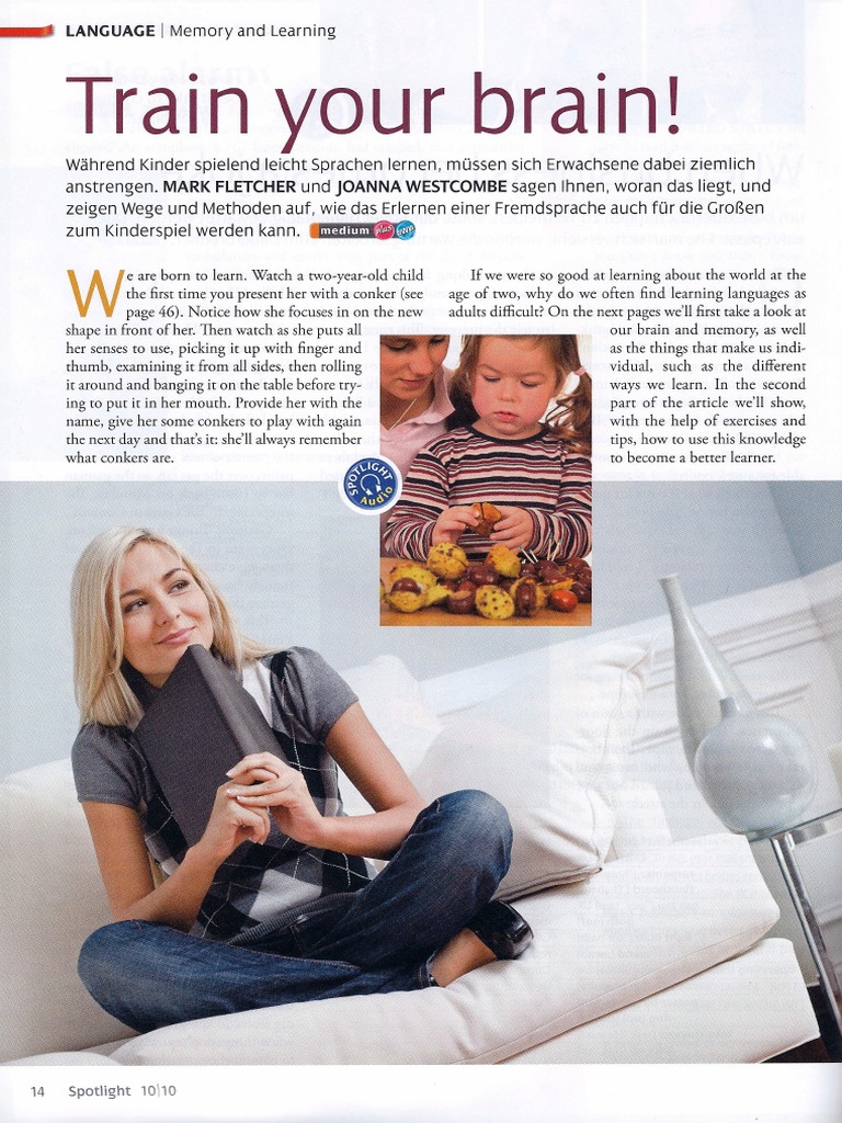 Train Your Brain | PDF | Lateralization Of Brain Function | Memory