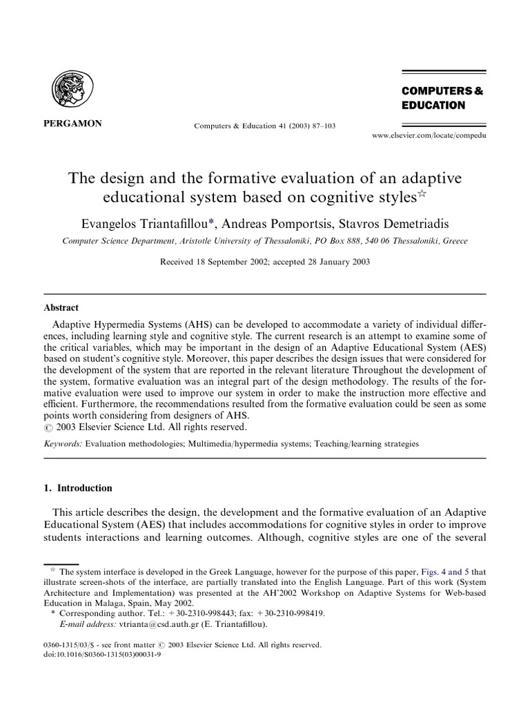 Formative Evaluation | PDF | Learning | Usability