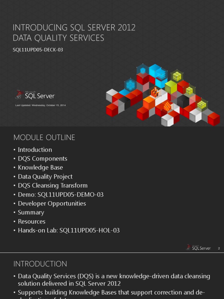 SQL Server 2012 DQS Overview | PDF | Data Quality | Microsoft Sql Server