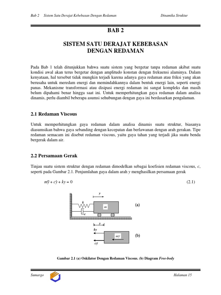 Analisis Redaman pada Sistem 1 DOF | PDF