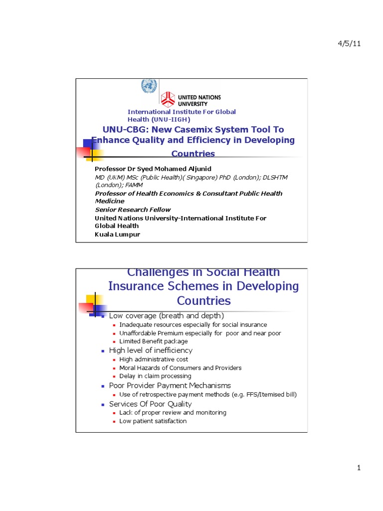 UNU-CBG: Enhancing Casemix Systems | PDF | Health Informatics | Patient
