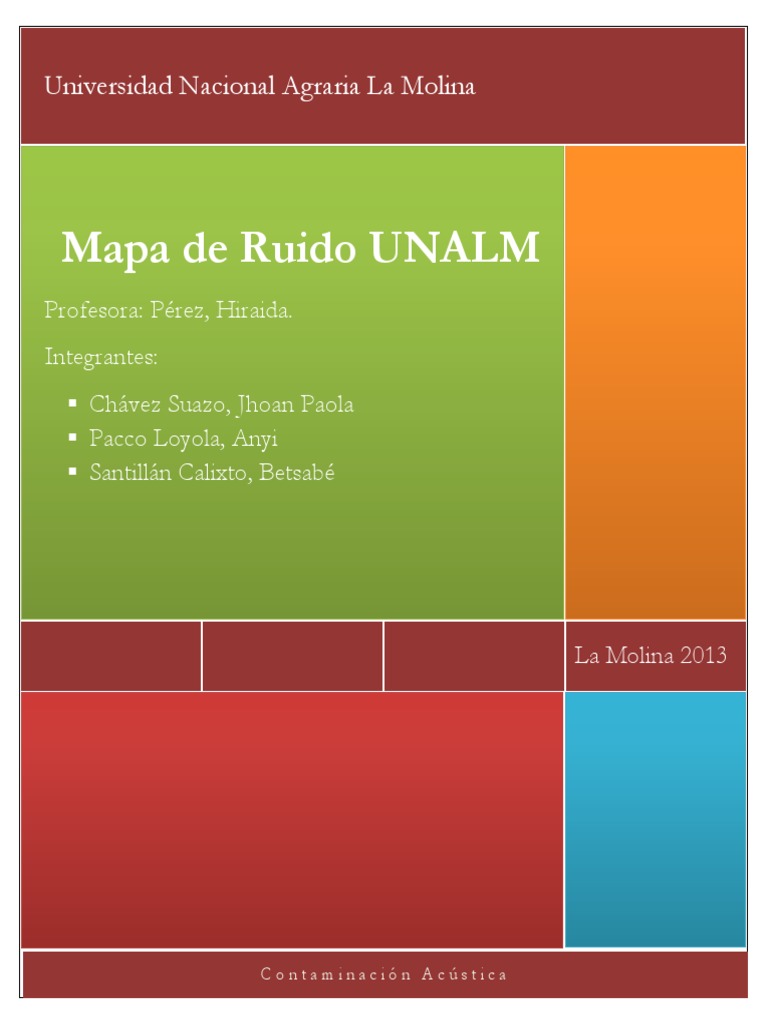 Informe Final - Mapa de Ruido de La UNALM PDF | PDF | Sonido | Decibel