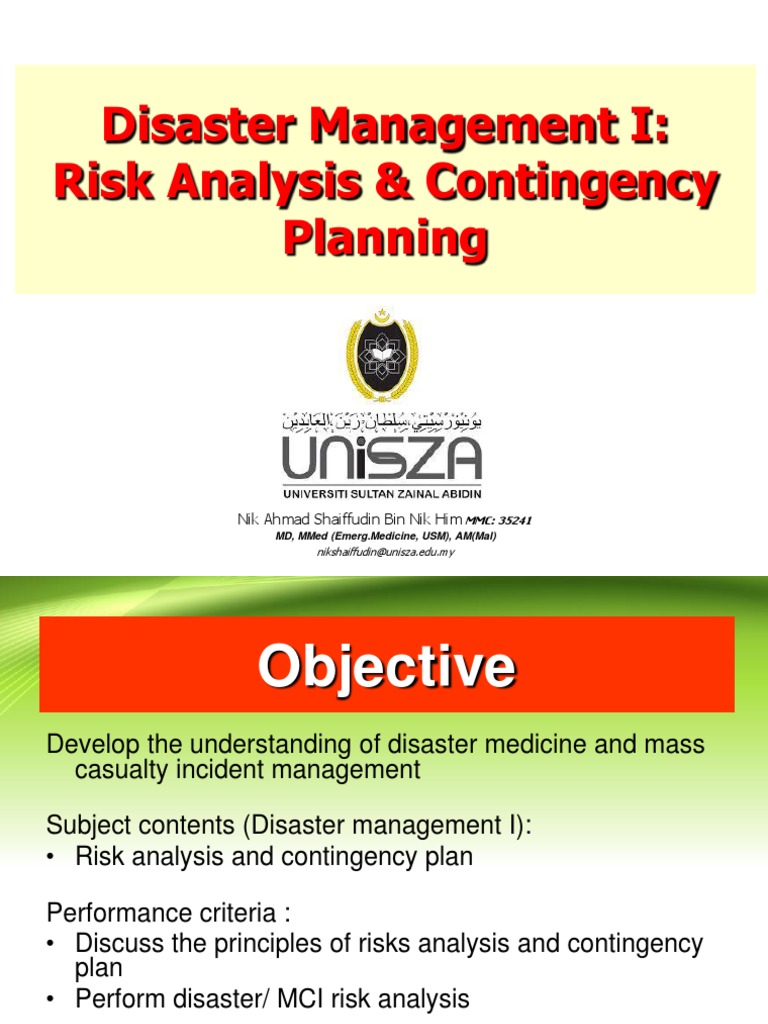 Disaster MX 1 Risk Analysis & Contingency Planning | PDF | Risk ...
