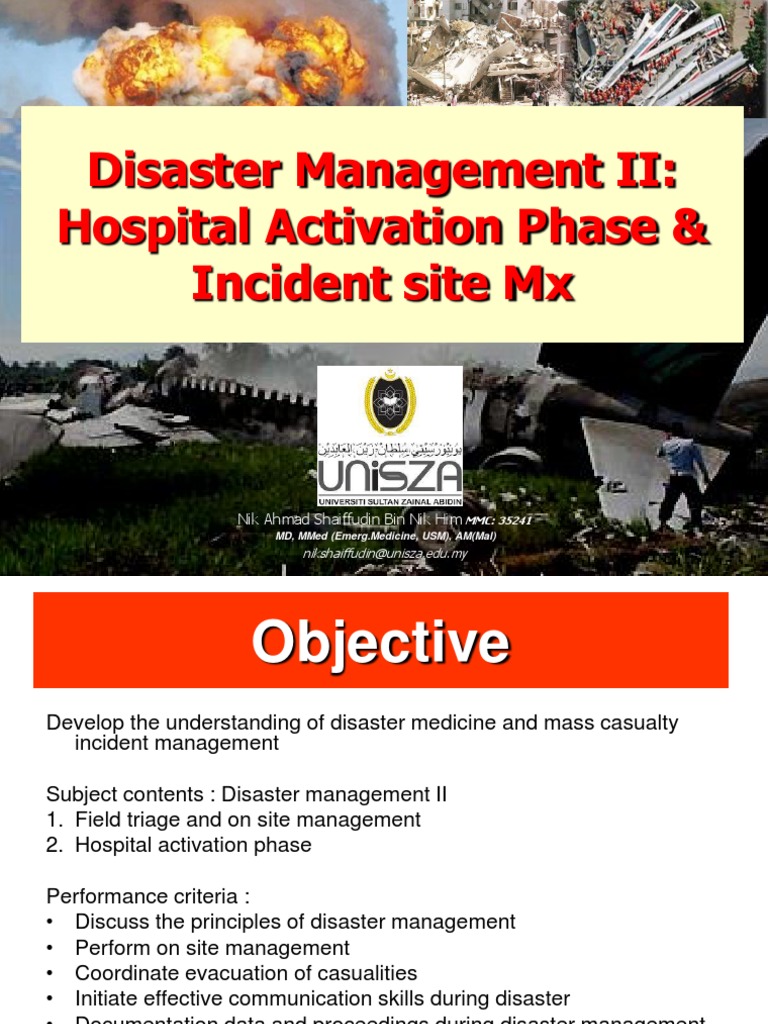 Disaster MX 2 Incident Site & Hospital Activation Phase | PDF ...