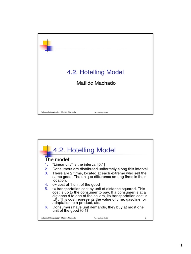4.2.Hotelling Model (VERY GOOD) | Demand | Economic Equilibrium