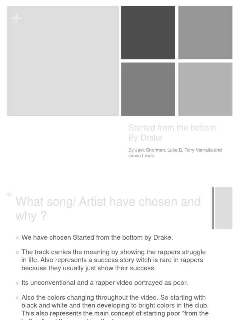 Drake Presentation To Class, Started From The Bottom | PDF | Hip Hop ...