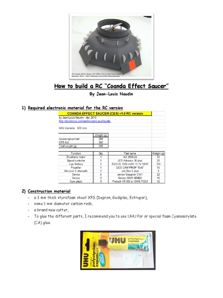 How To Build A Coanda Effect Saucer | PDF | Polystyrene | Nature