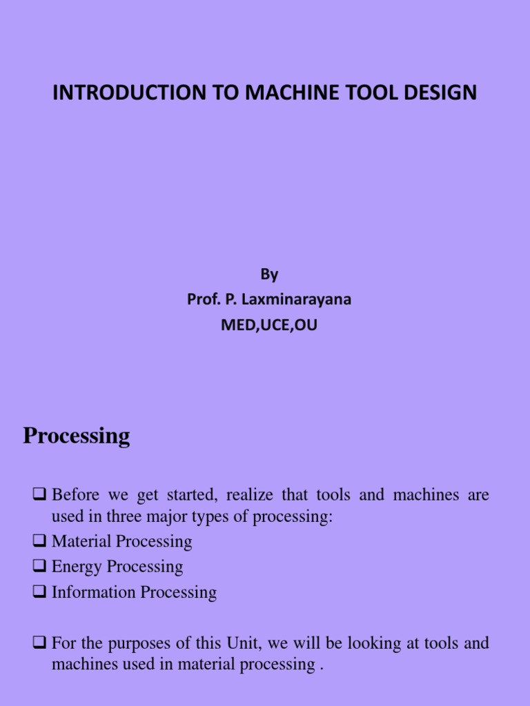 Chapter 1 - Machine Tools | PDF | Drilling | Tools