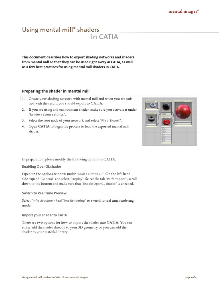 02 MM Shader Userguide Catia | PDF | Shader | Rendering (Computer Graphics)