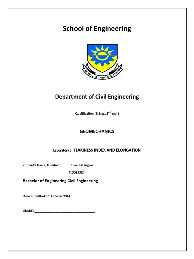 Civil Engineering Lab Report Flakiness and Elongation Tests | PDF ...