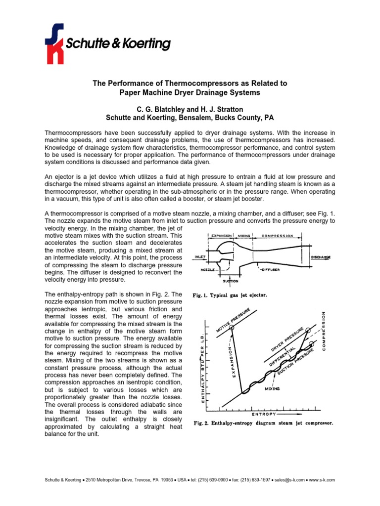Performance Thermo Compressors | PDF | Nozzle | Gas Compressor
