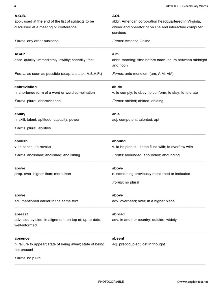 3420 Flashcard Toeic-Luyenthitoeic - Biz1 | PDF | Finance & Money ...