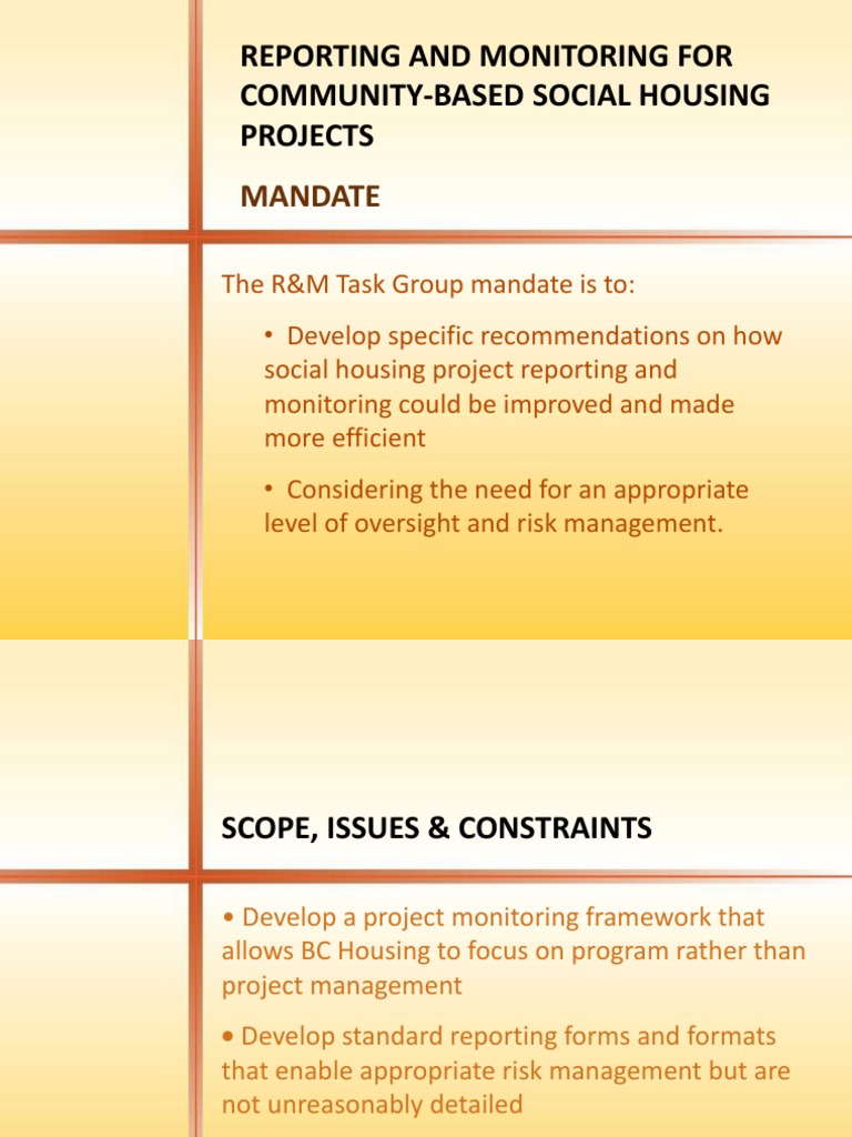 Reporting and Monitoring Powerpoint | PDF | Project Management | Evaluation