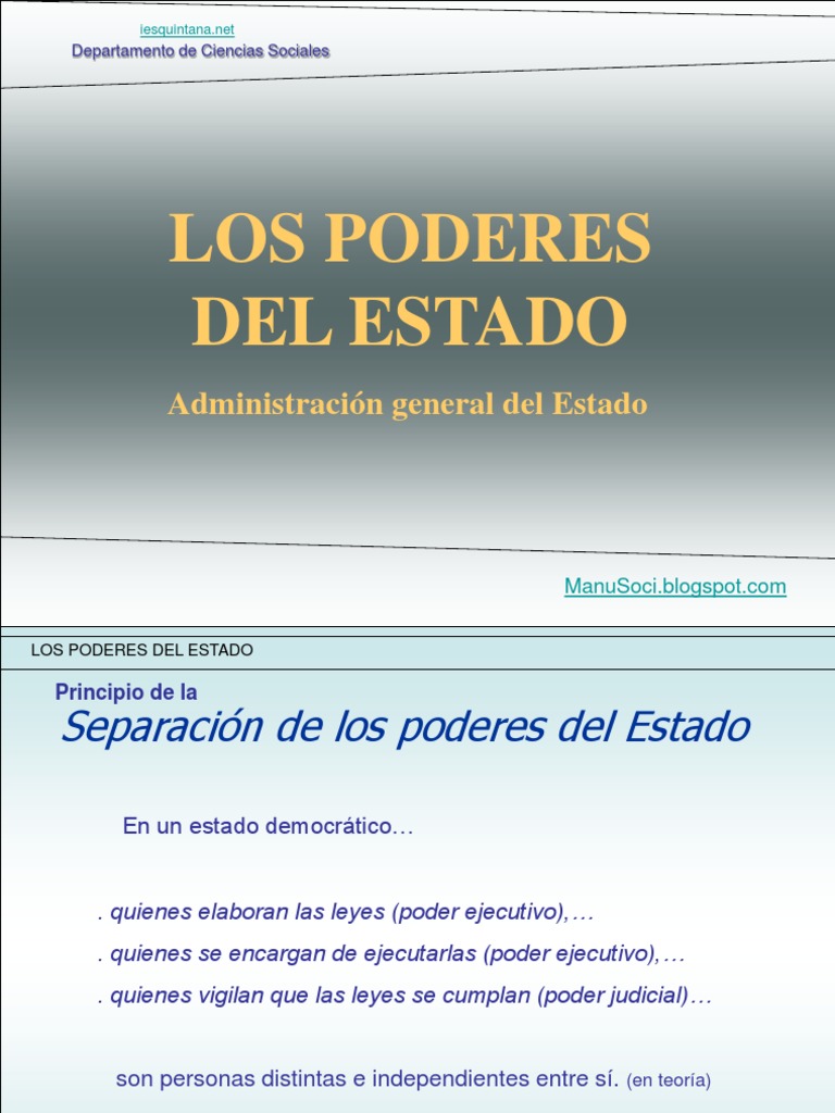 poderes-del-estado.ppt | Separación de poderes | Gobierno de españa ...
