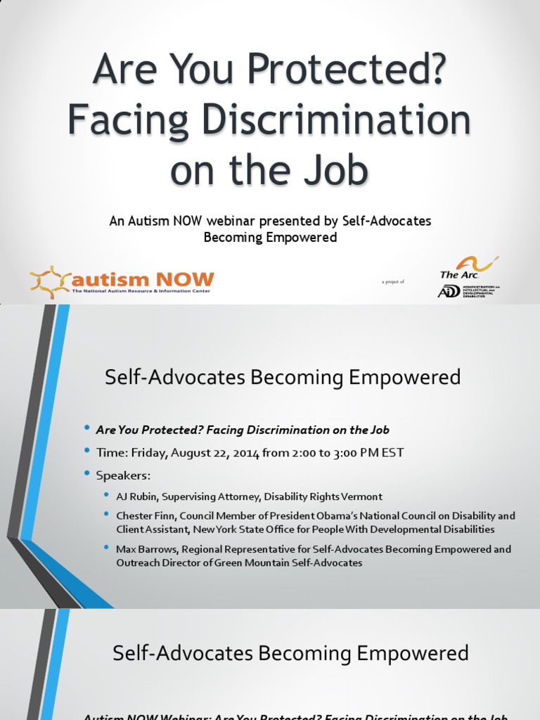 Autism NOW Webinar With Self Advocates Becoming Empowered August 22 ...