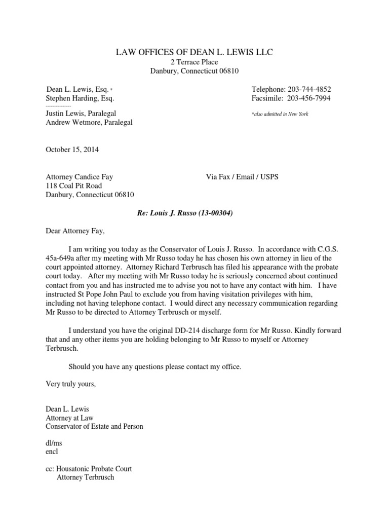 Candace Fay Contact Cease Notice | PDF | Lawyer | Common Law