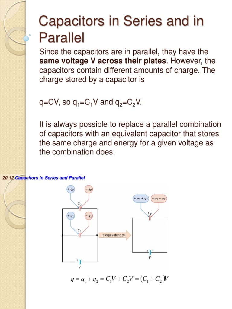 Capacitors in Series and in Parallel | PDF | Capacitor | Series And ...