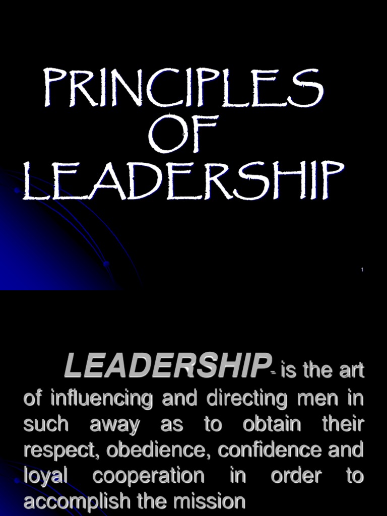 3 Principles of Leadership | PDF | Morale | Integrity
