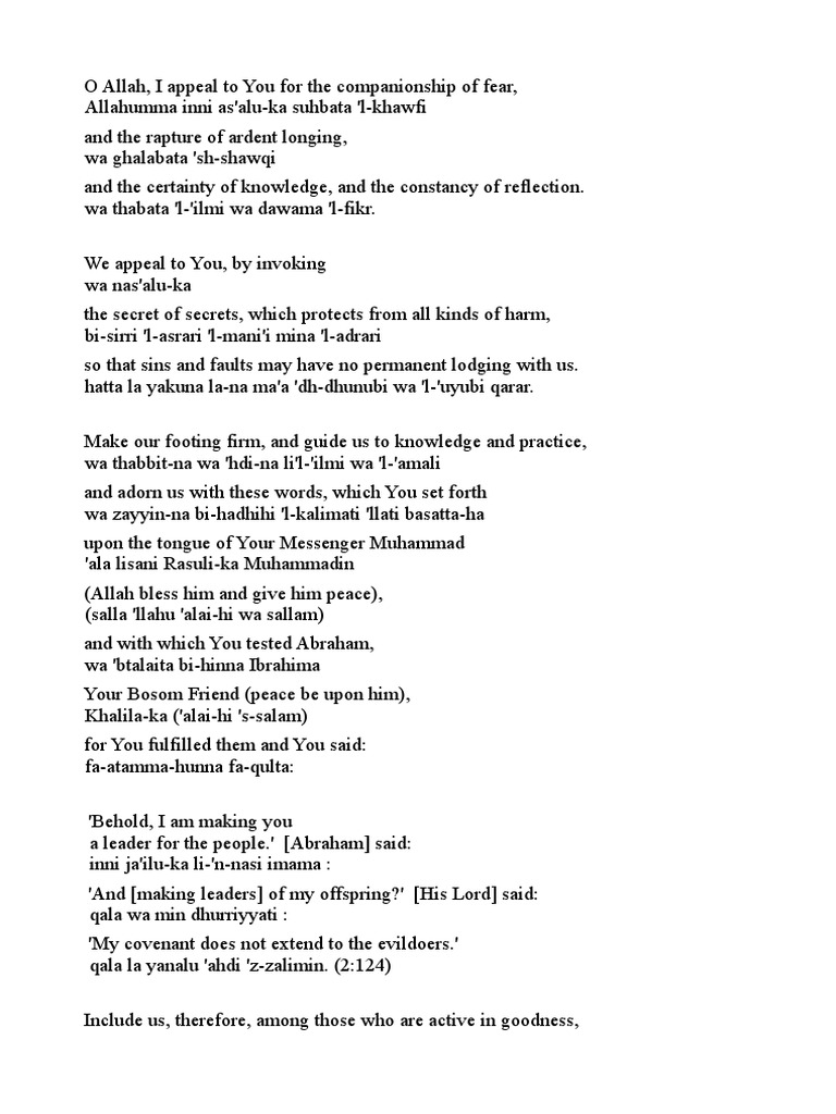 Islamic Supplication for Guidance | PDF | Religious Behaviour And ...