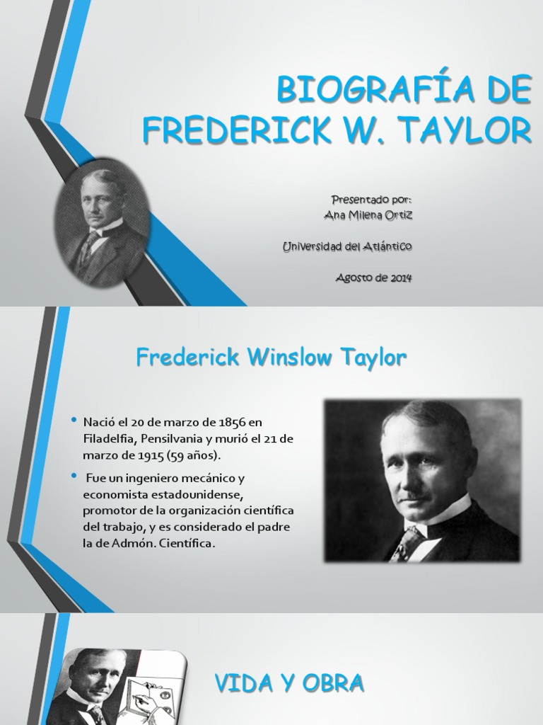 Biografía de Frederick Taylor | PDF