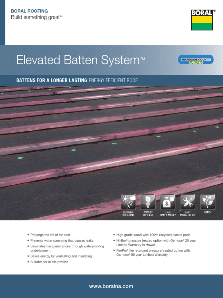 Components Elevated Batten System Brochure PDF | PDF | Roof | Building ...