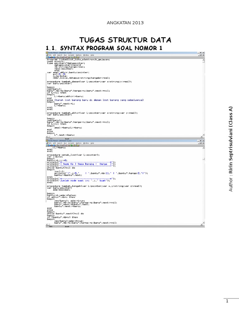 Studi Kasus Linked List - Struktur Data | PDF