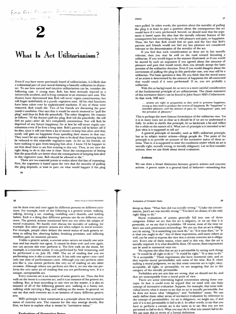 Feldman 2 | PDF | Utilitarianism | John Stuart Mill