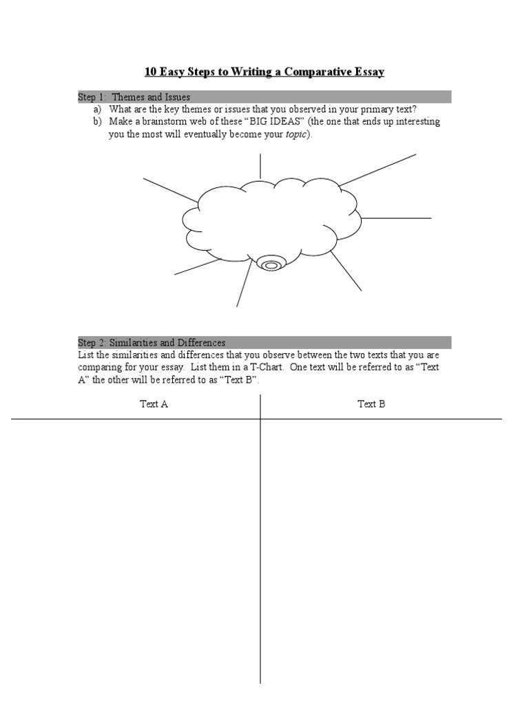 Write a Comparative Essay in 10 Steps | PDF