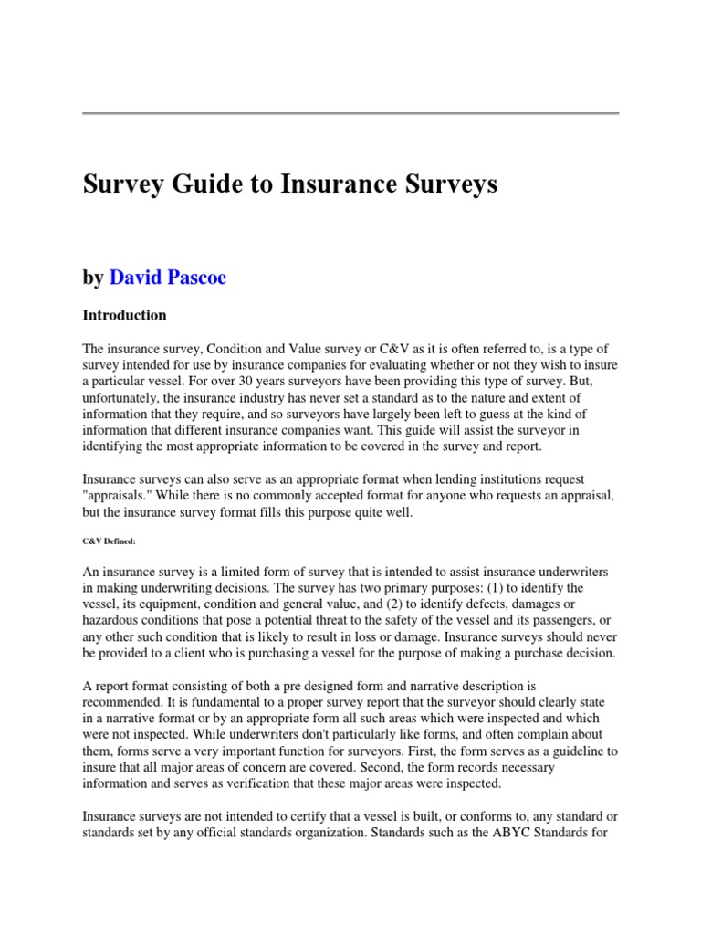 Survey Guide To Insurance Surveys | PDF | Real Estate Appraisal ...