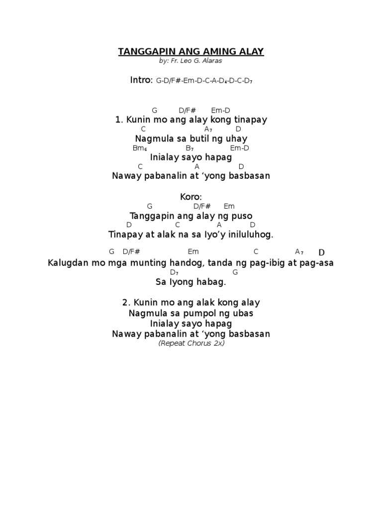 Tanggapin Ang Aming Alay | PDF