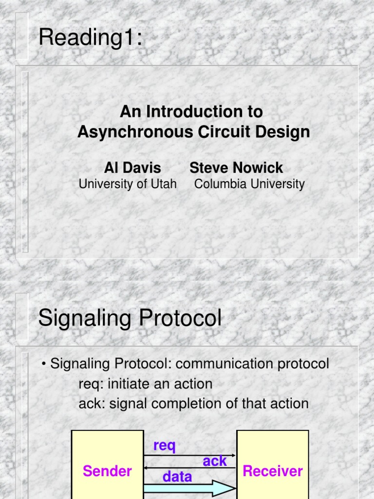 Introduction To Asynchronous Circuit Design Pdf Digital Electronics Computer Engineering