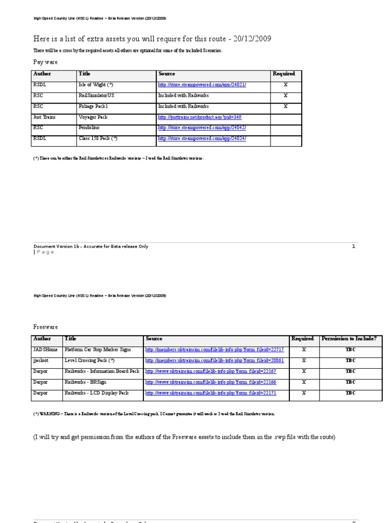 HSCL Beta Release Readme Guide | PDF | Rail Transport | Railway