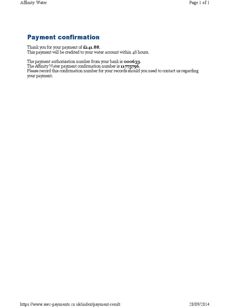 Water Payments | PDF