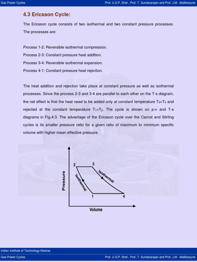 4 Ericsson Cycle | Download Free PDF | Heat | Branches Of Thermodynamics