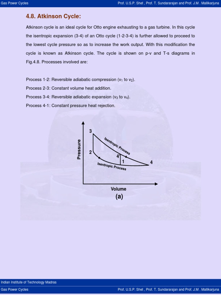 Atkinson Cycle Efficiency Explained | PDF | Thermodynamic Properties ...