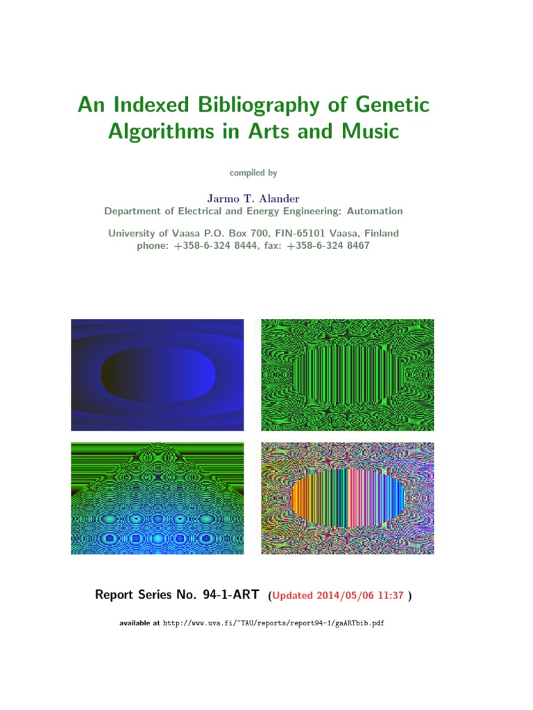 Bibliography of Genetic Algorithms in Arts and Music | PDF | Computer ...