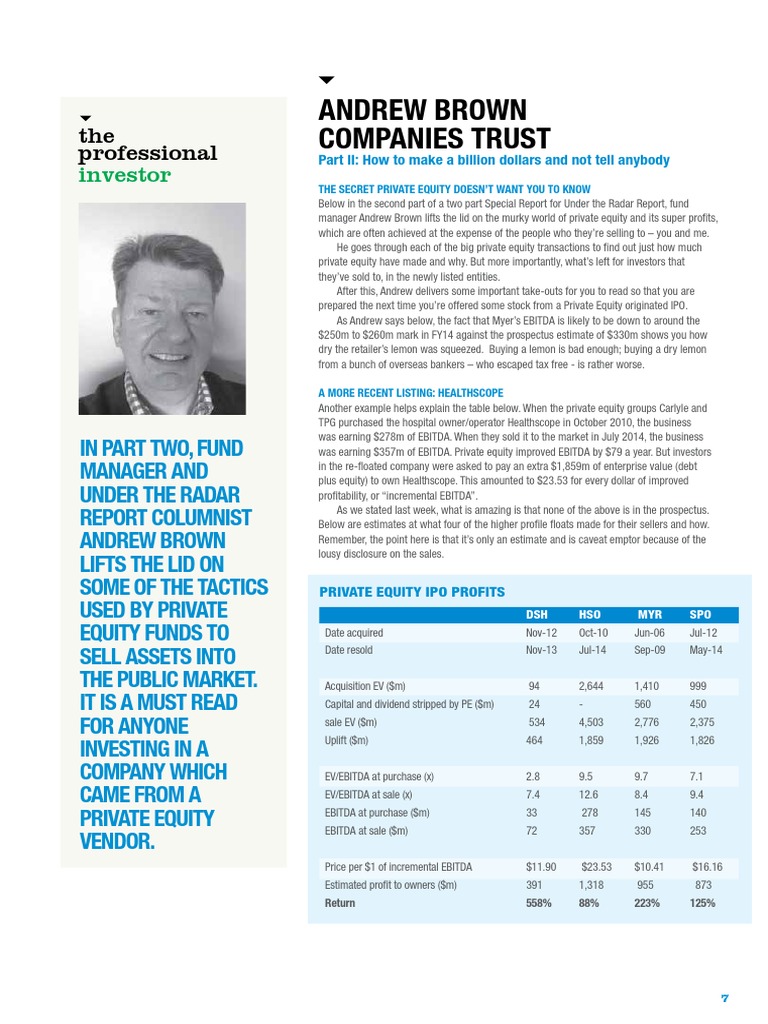 Private Equity IPO Secrets Revealed | PDF | Private Equity | Stocks